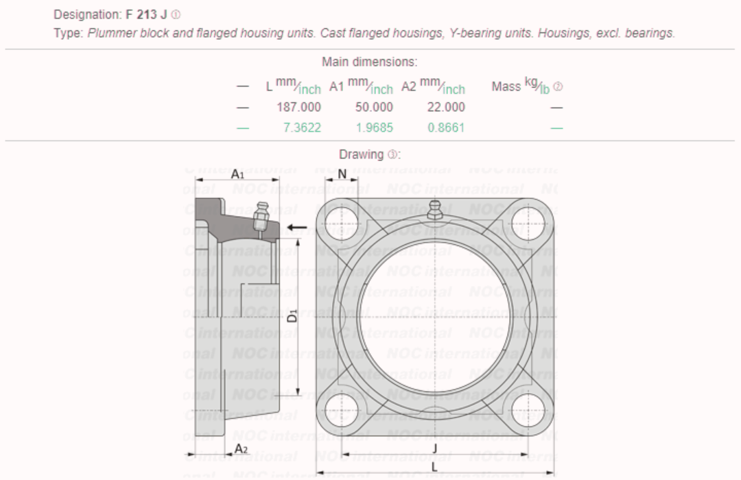 F 213 J Series - Buy Plummer Block, F 213 J, Plummer Block And Flanged ...